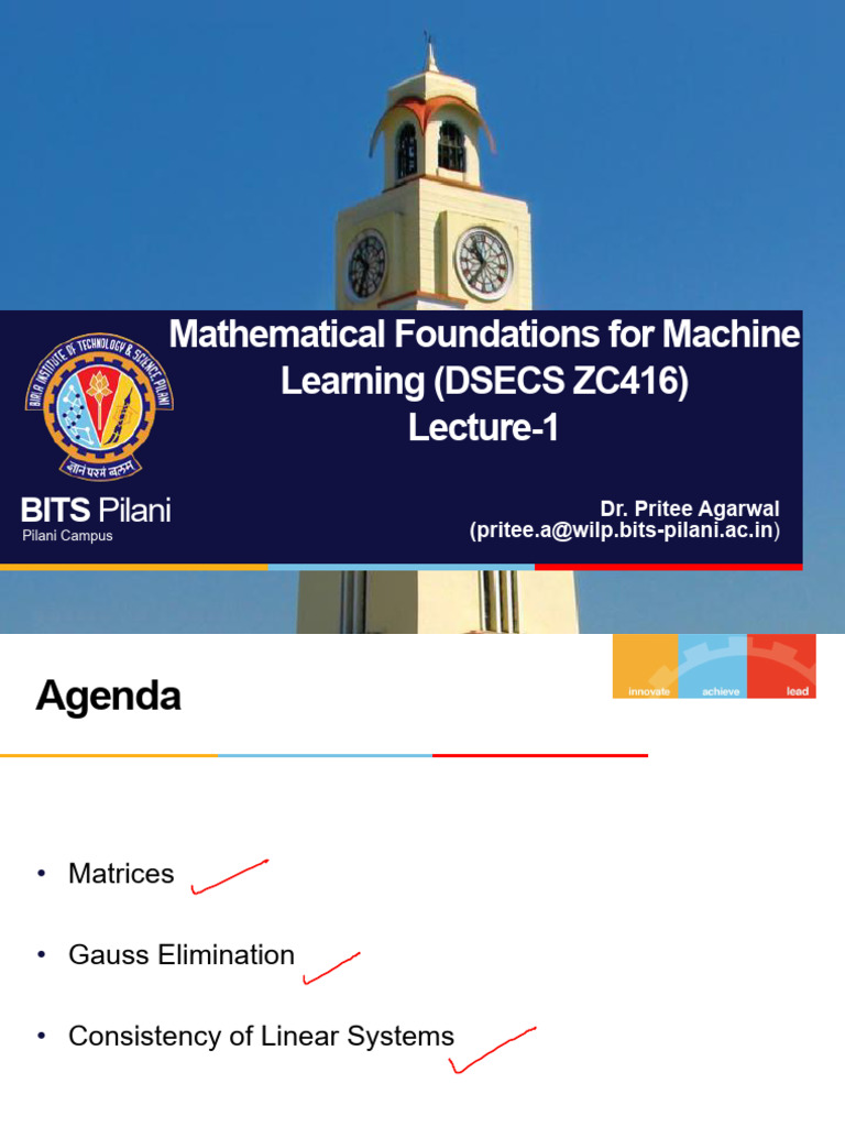 Lecture 1 | PDF | Matrix (Mathematics) | Functional Analysis