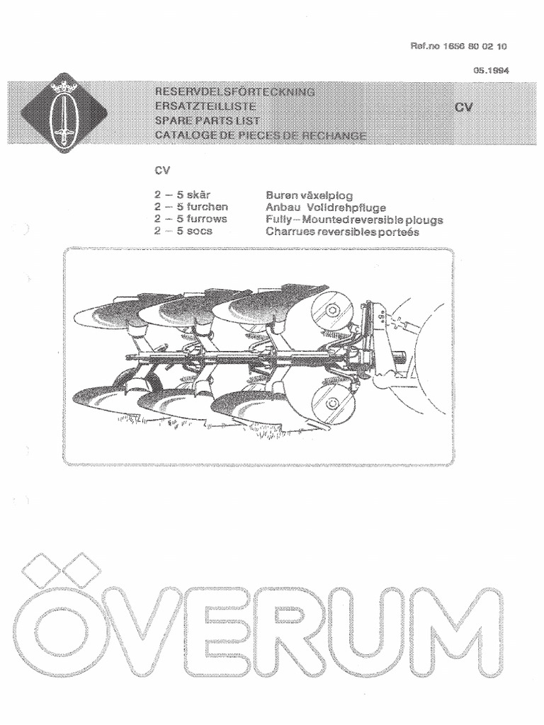 Despiece Arada Överum CV - 1994 | PDF