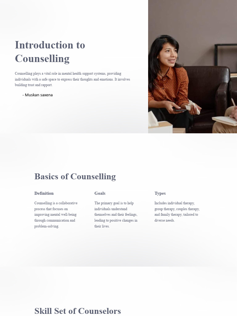 Introduction To Counselling | Download Free PDF | Psychotherapy ...