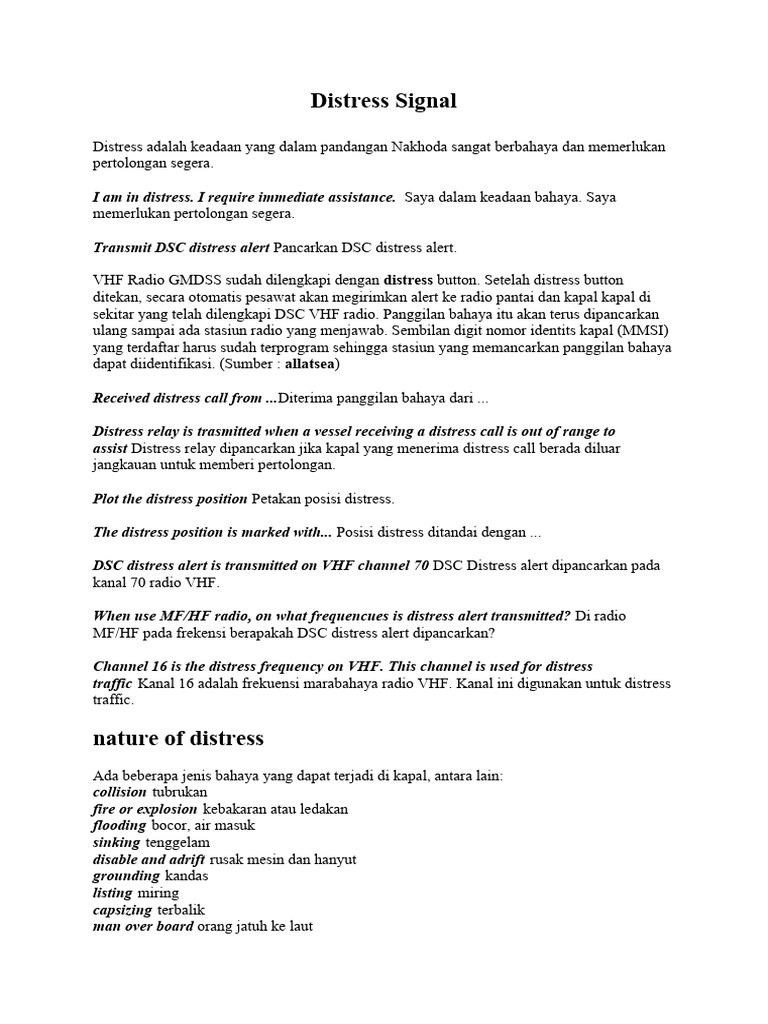 Topic1. Distress Signal Communication | PDF | Sejarah