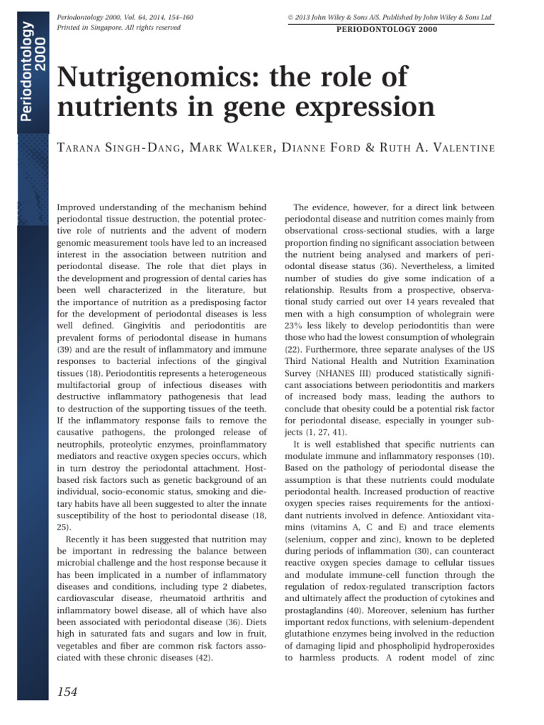 nutrigenomics Dang_et_al-2014-Periodontology_2000 | PDF ...