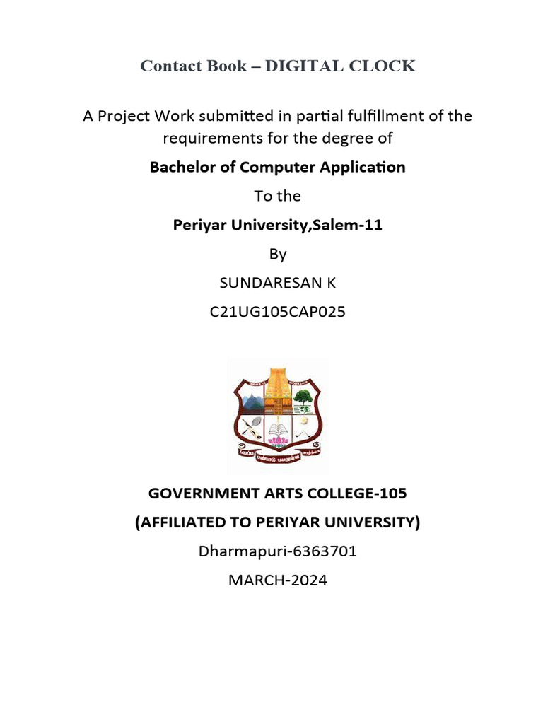 Contact Book Project | PDF | Clock | World Wide Web