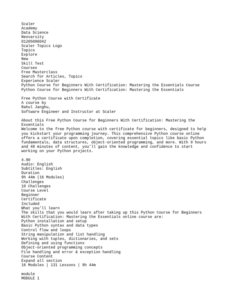 Python Course | Download Free PDF | Python (Programming Language ... Python Course | Download Free PDF | Python (Programming Language ...