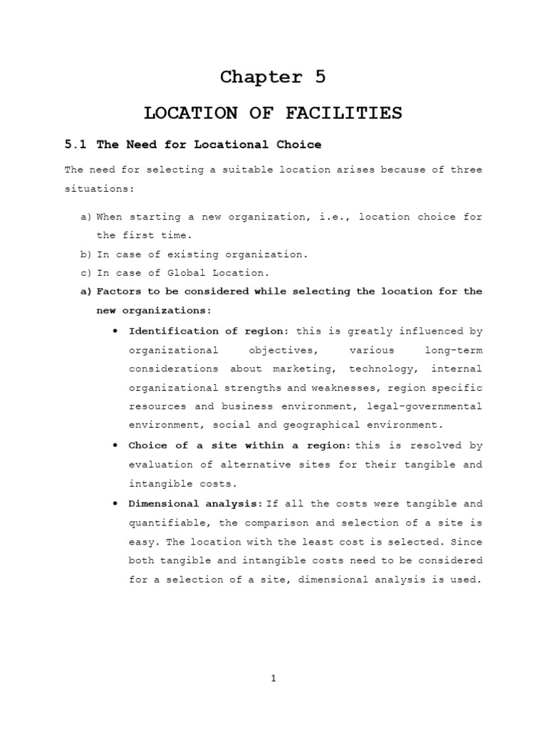 Facility Location Strategies Explained | PDF | Labour Economics ...