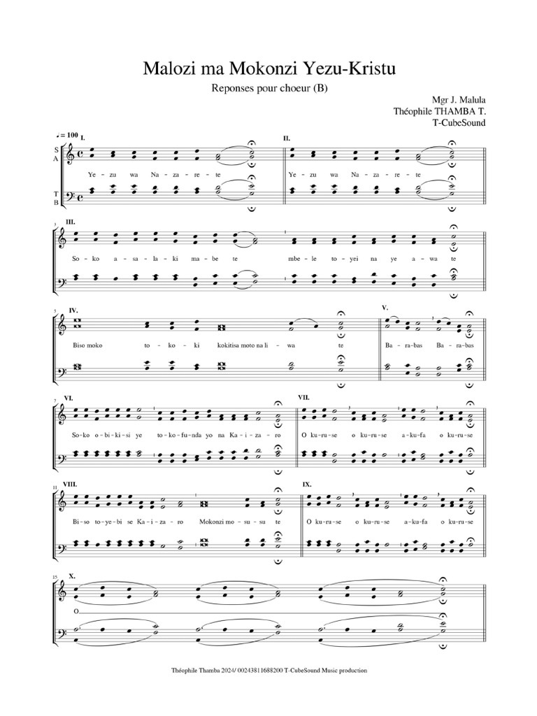 Malozi Ma Mokonzi Yezu Kristu Pour Ch.2 | PDF