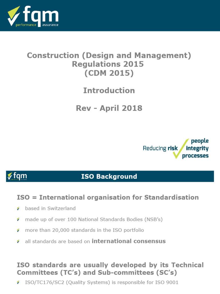 CDM 2015 Regulations Overview | PDF | Safety
