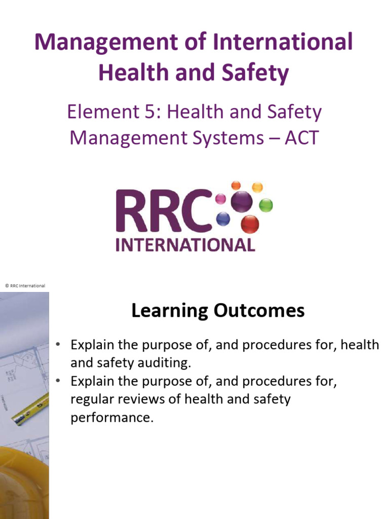 .archivetempIGC1 Element 5 | PDF | Audit | Occupational Safety And Health