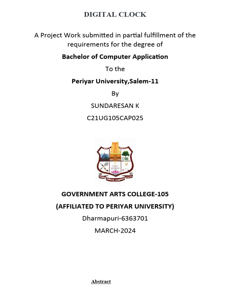 digital clock project | PDF | Clock | Software Testing