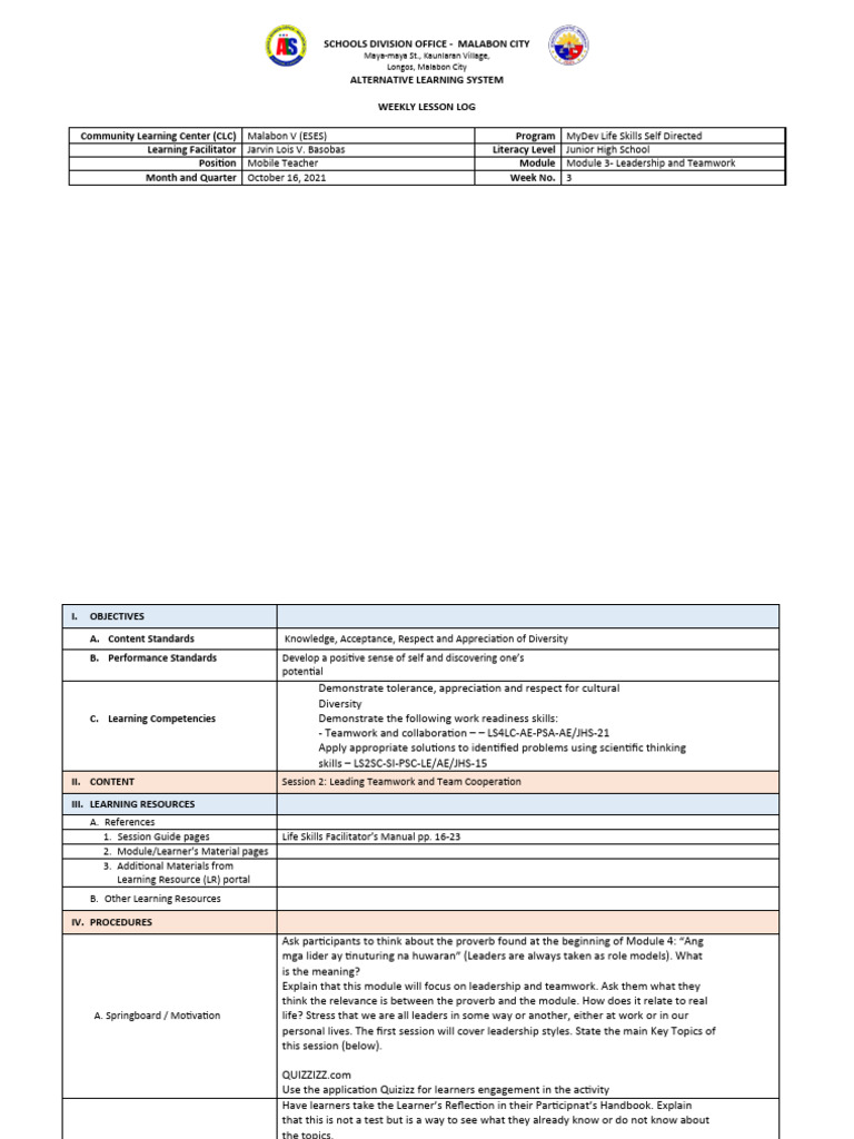 Module 3 Session 2 SEATIE | PDF | Learning | Leadership