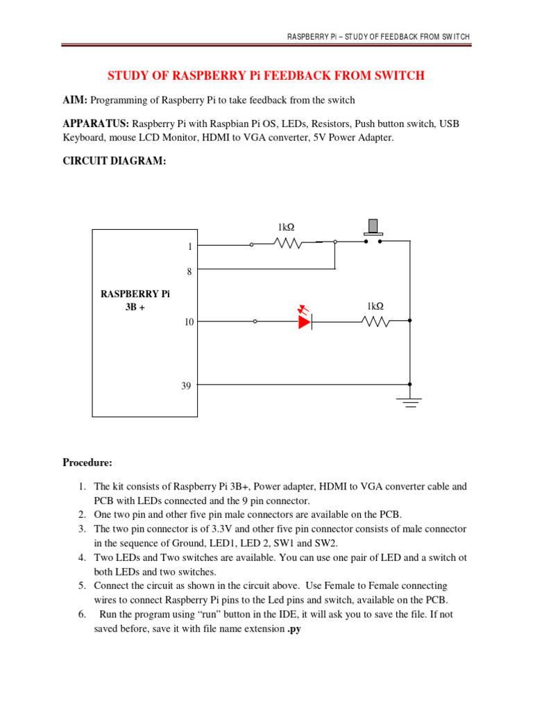 3 RPI Feedback From Switch | PDF | Raspberry Pi | Electricity