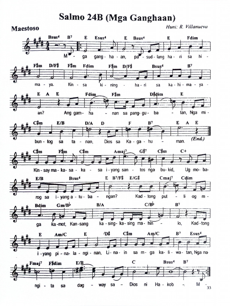 Salmo 24 Mga Ganghaan | PDF