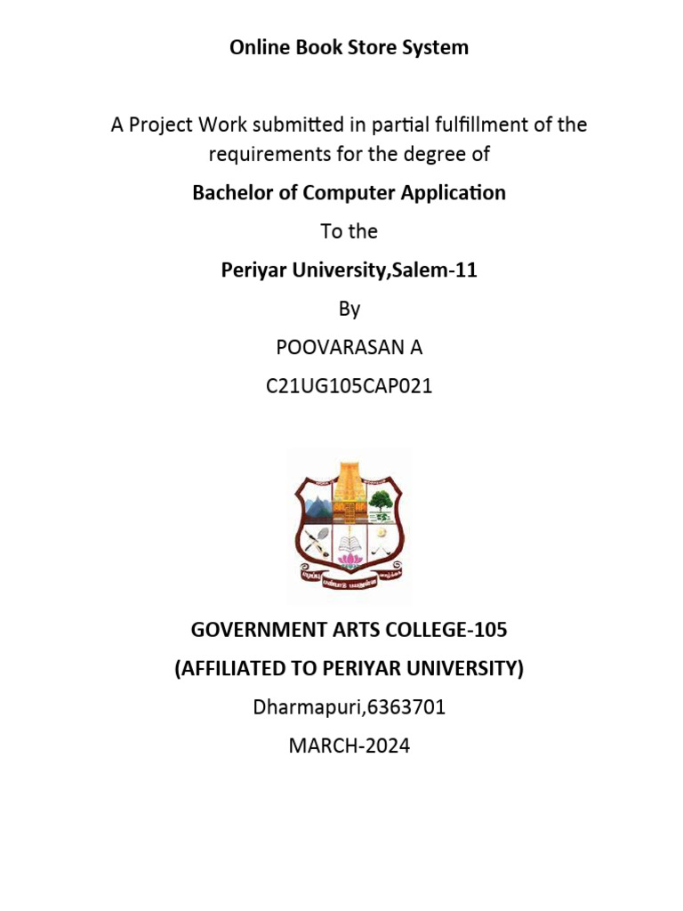 Online Book Store System | PDF | Career & Growth | Business