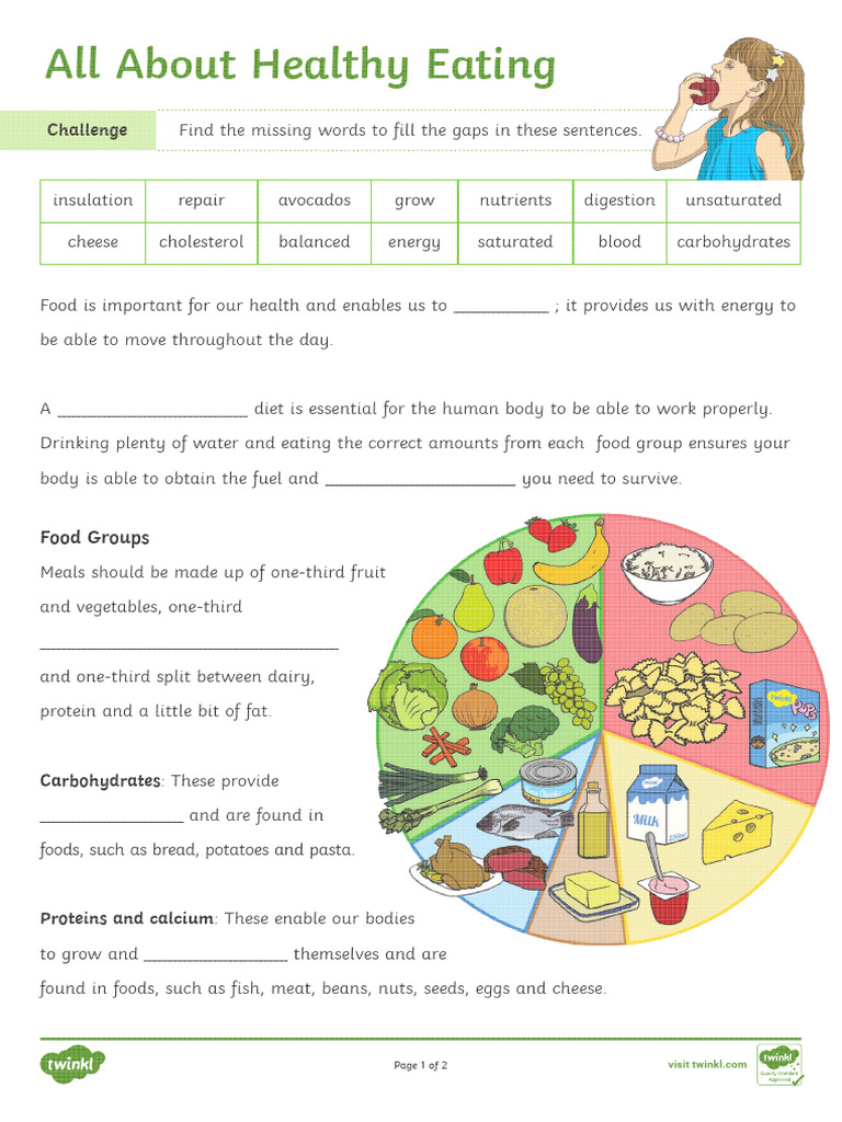 Healthy Eating Basics for Kids | PDF | Fat | Foods