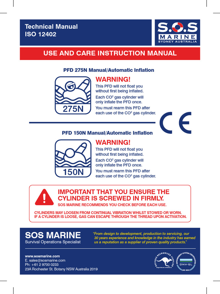 Technical Manual ISO 12402 For Life Jackets | PDF
