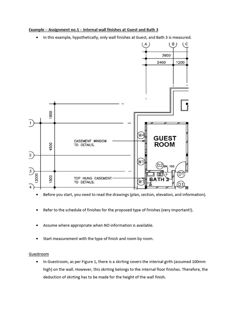 Wall Finishes Measurement Guide | PDF | Wall | Structural Engineering