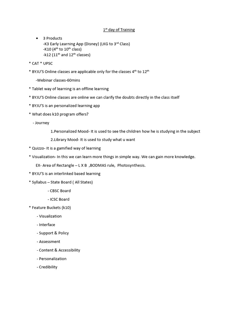 1st Day of Training | PDF | Customer | Sales