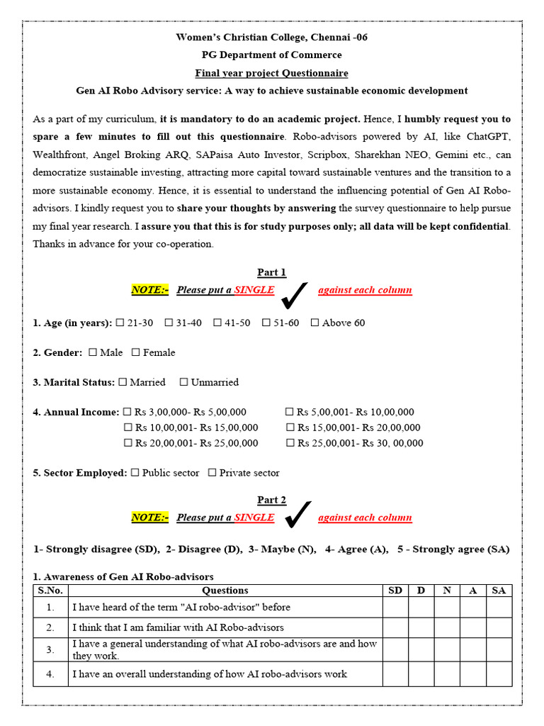Research Questionnaire Final | PDF | Currency | Money
