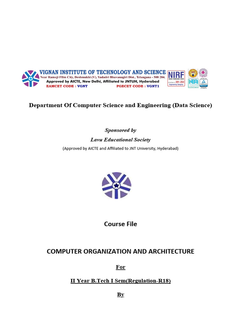 COA Course Overview for B.Tech Students | PDF | Central Processing Unit ...