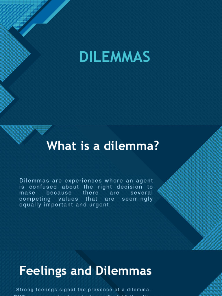 DILEMMAS | PDF | Social Psychology