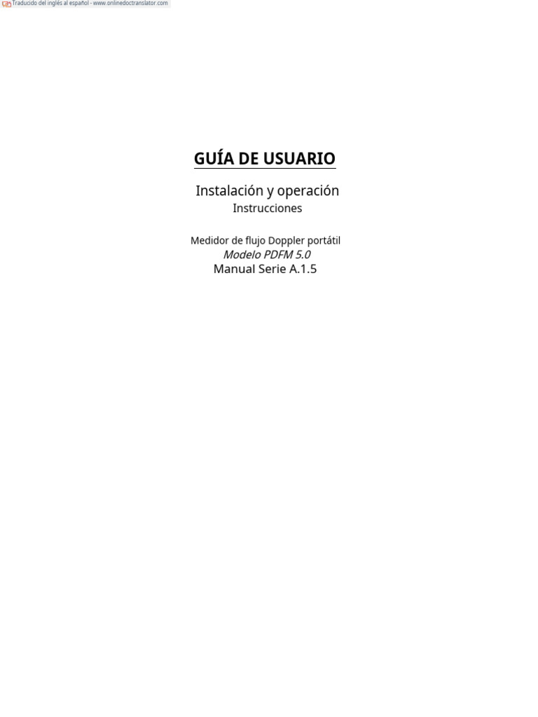 Greyline PDFM 5 Manual - En.es | PDF | Sensor | Medición de flujo