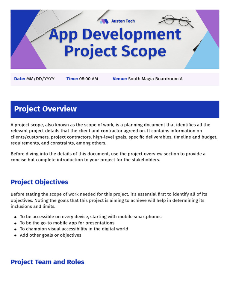 Project Scope Doc in Blue Purple Corporate Geometric Style_20240319 ...