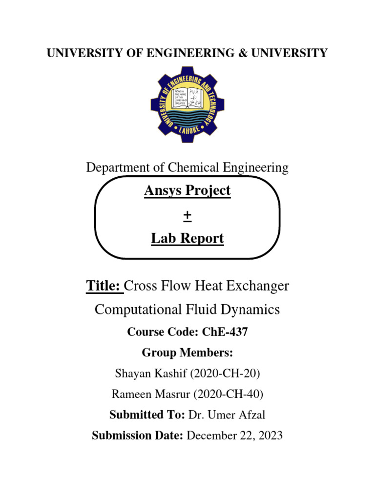 CFD Analysis of Cross Flow Heat Exchanger Using Ansys Fluent (2020-CH ...