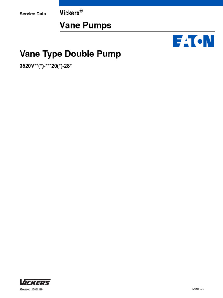 Pumps: Vickers | PDF | Pump | Machines