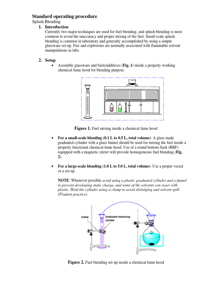 Fuel Blending SOP1 | PDF | Solvent | Laboratories