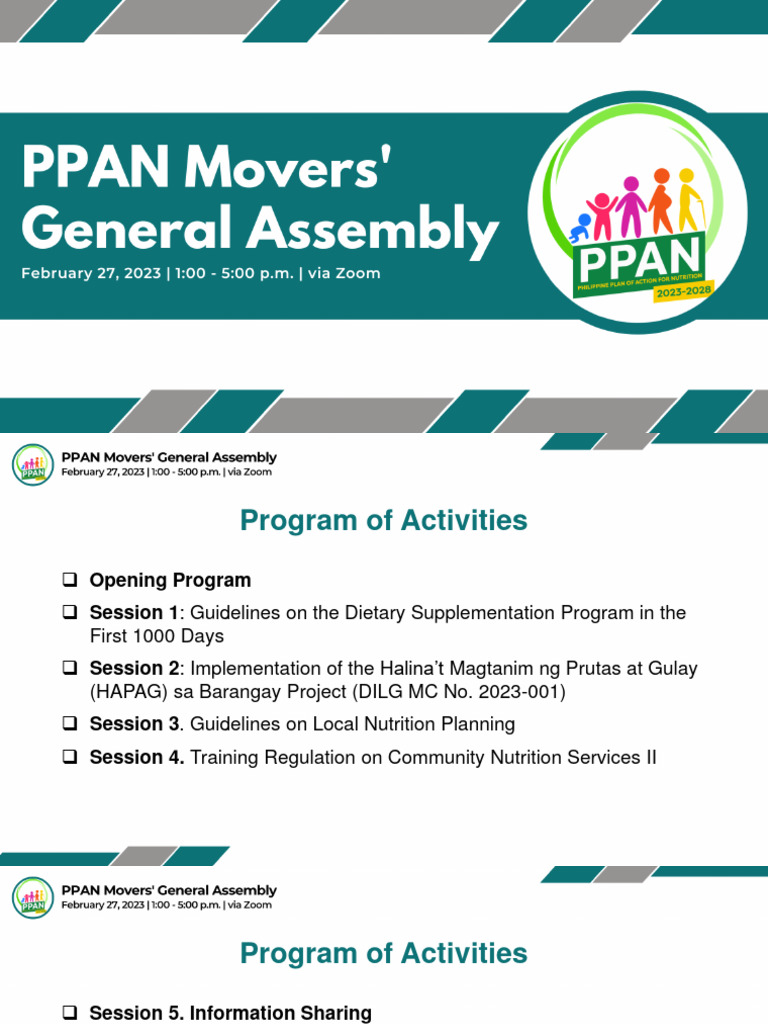 2023 PPAN Movers General Assembly | PDF | Metro Manila | Malnutrition