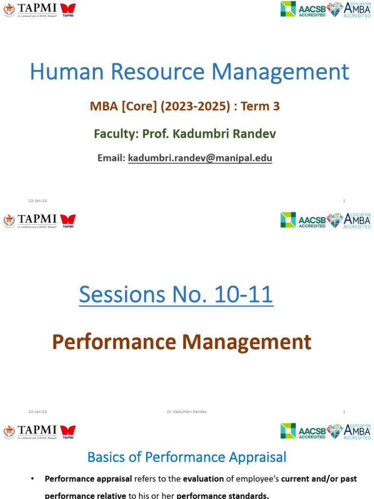 HRM-Sessions 10-11 | PDF | Performance Appraisal | Business