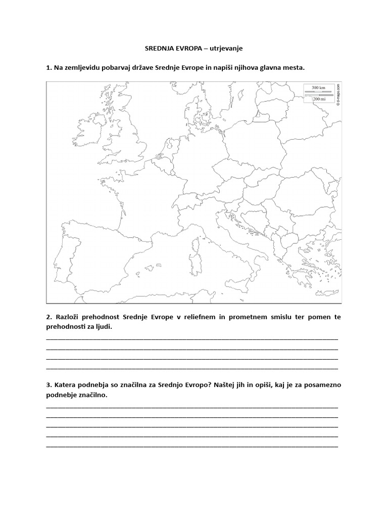SREDNJA EVROPA Ucni List | PDF