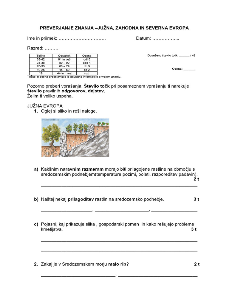 7 Geo Preverjanje-Znanja | PDF