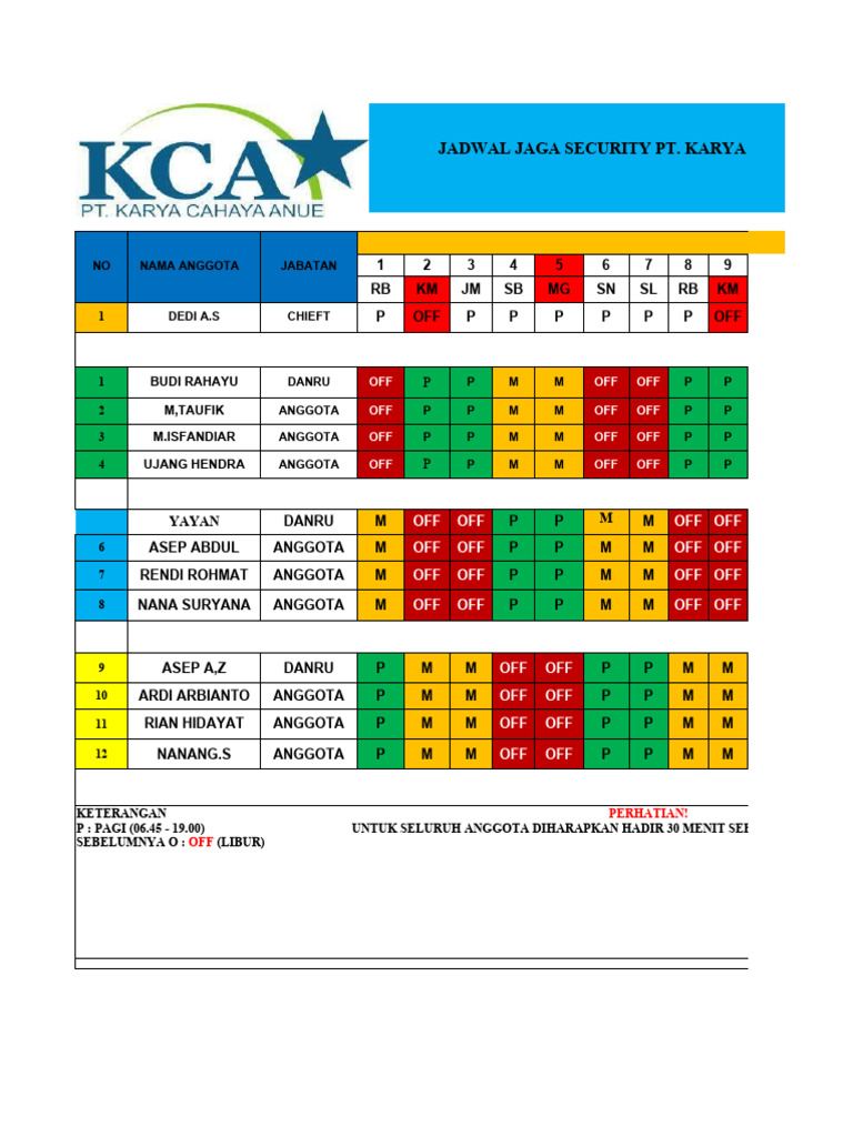 Sekejul Bulan Nopember | PDF