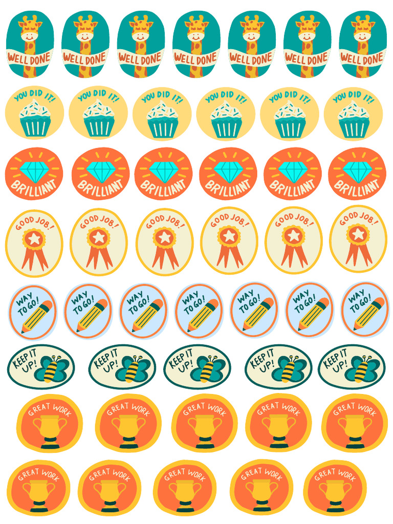 Grades Stickers | PDF