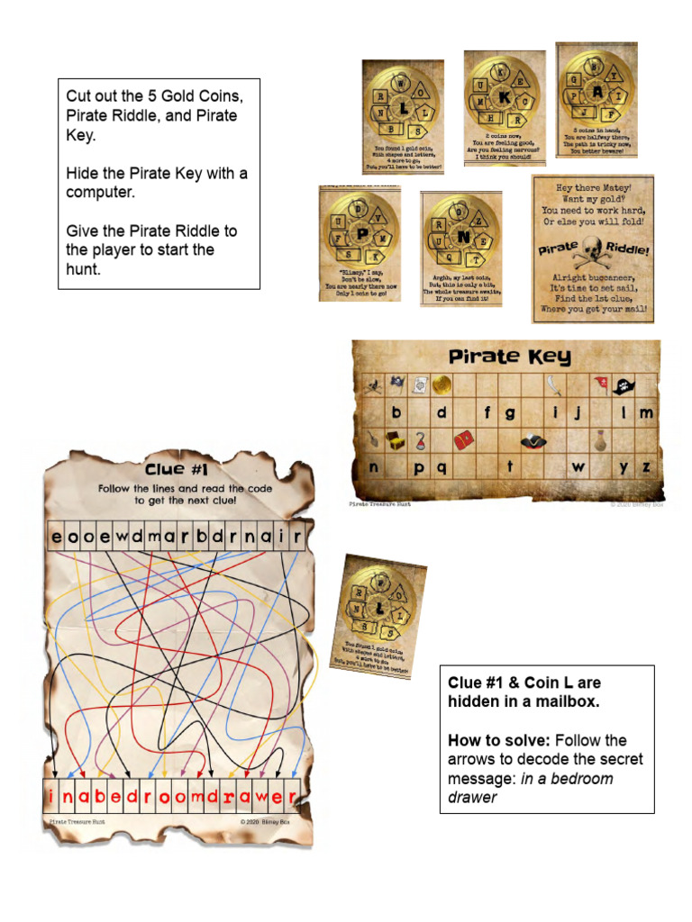 1 Walk Through Pirate Treasure Hunt | PDF
