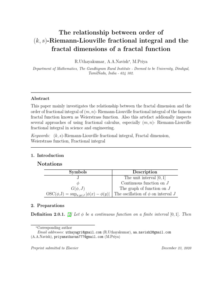 1st Paper | PDF | Function (Mathematics) | Integral