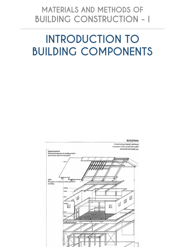 Introduction To Building Components | Download Free PDF | Roof | Stairs
