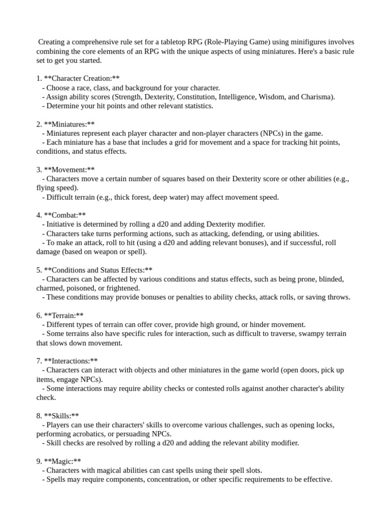 How To Create A Tabletop RPG | PDF | Game Design | Role Playing Games