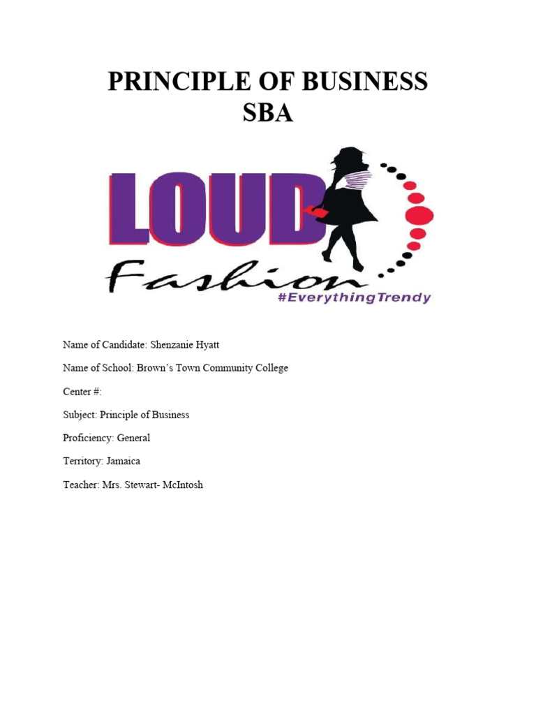 Principle of Business Group Sba | PDF | Advertising | Brand