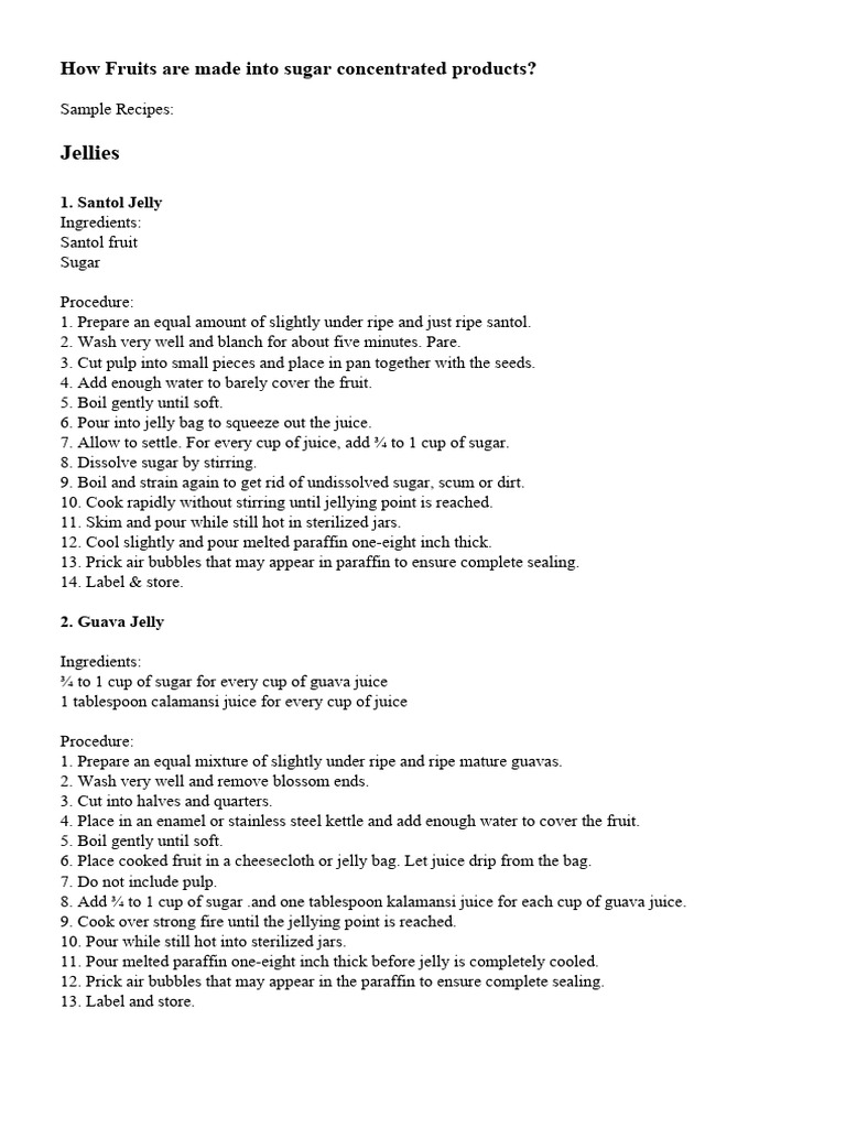 Sugar Concentration Module 5 | PDF | Fruit Preserves | Expense