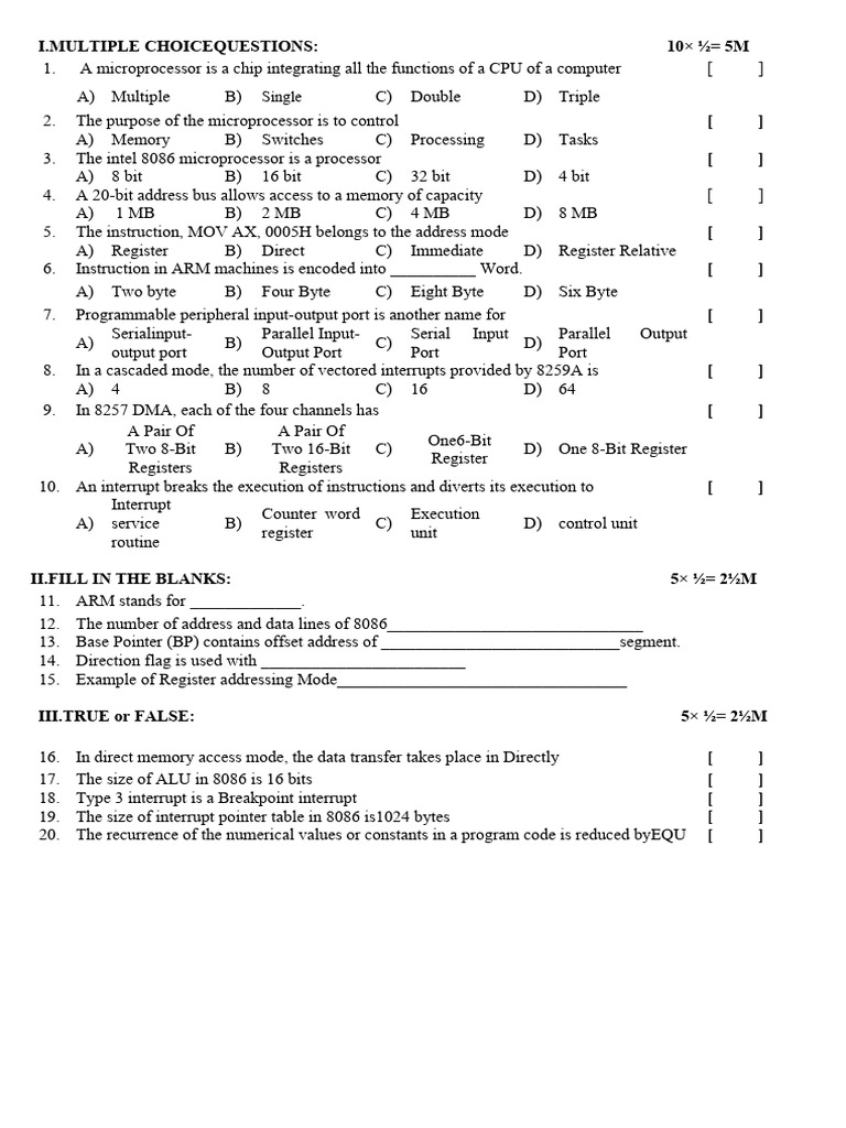 Iii Eee DCP Mid I (Obj) | Download Free PDF | Central Processing Unit | Input/Output