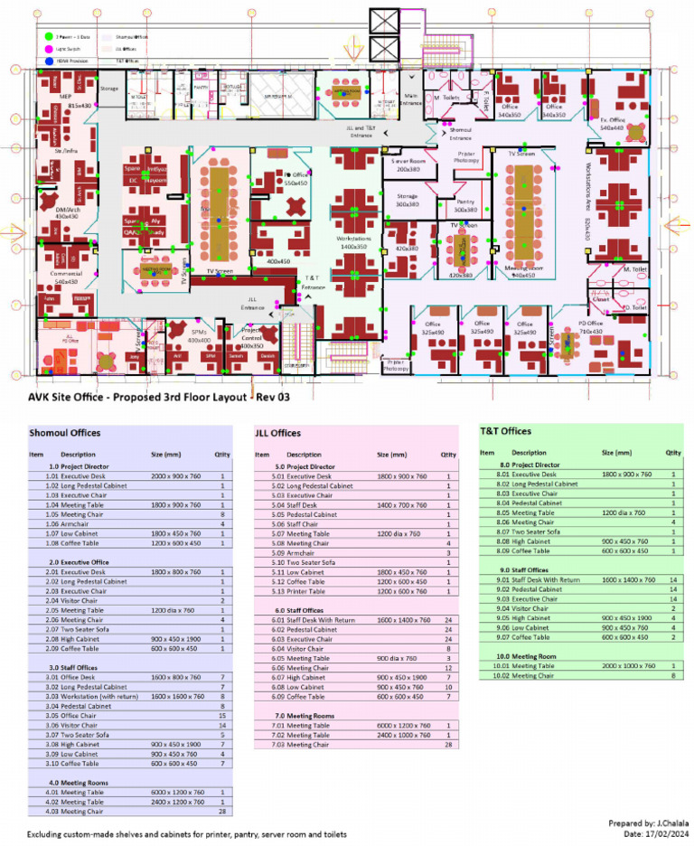 AVK Site Offices - Proposed Design For 3rd Floor - R04 | PDF