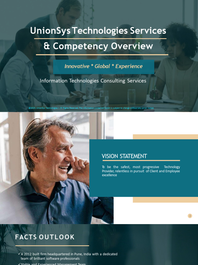 UnionSys Technologies Services & Competency Overview - 2023 | PDF | Cloud Computing | Oracle ...