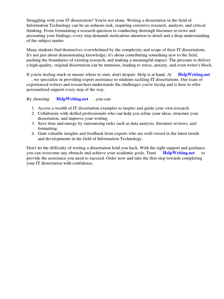 It Dissertation Examples | Download Free PDF | Thesis | Methodology