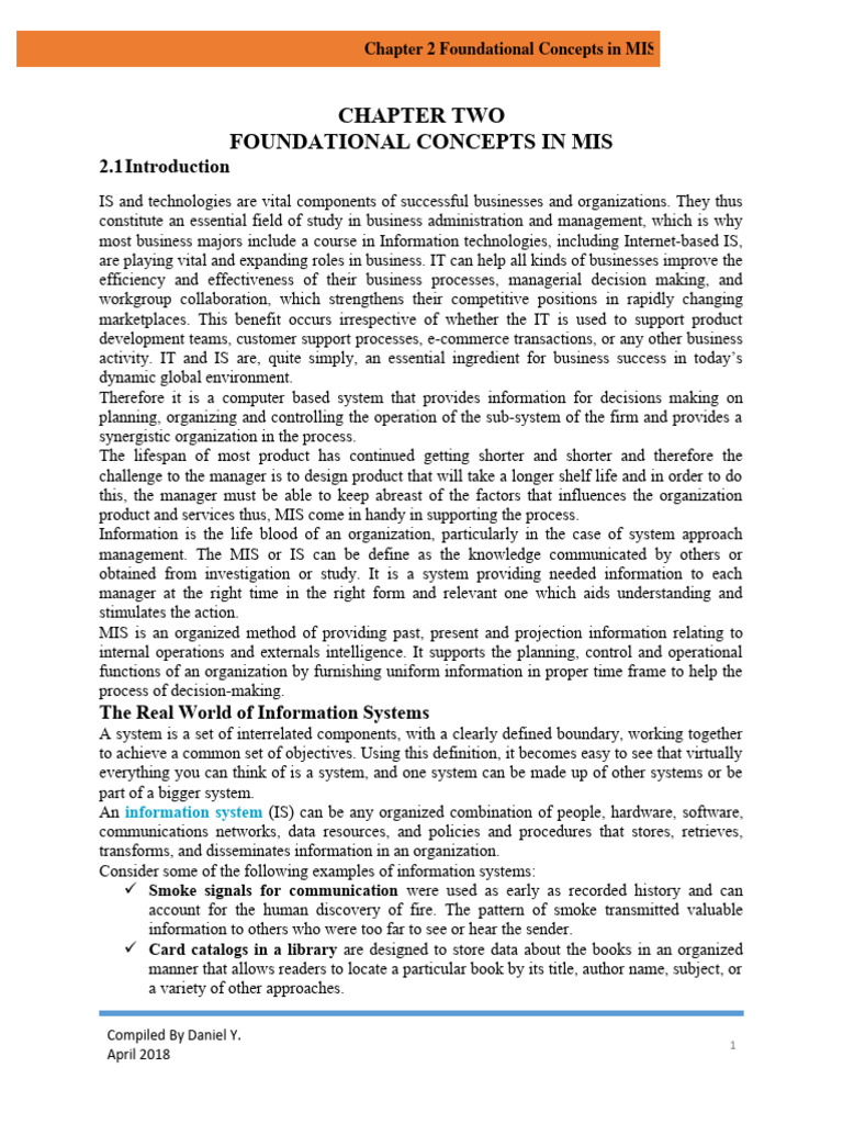 Chapter 2 MIS (1) | PDF | Information | Business