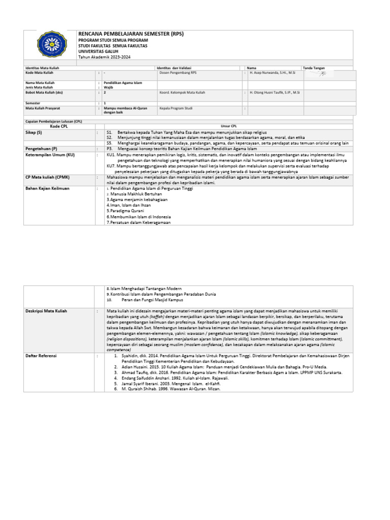 F. 4. Rps Mku Pai 2023 Asep Nurwanda | PDF