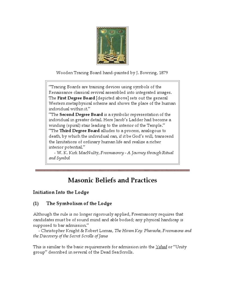 Masonic Degrees and Symbolism Explained | PDF | Freemasonry | Masonic Lodge