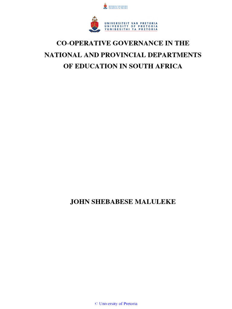 Maluleke Cooperative 2016 | PDF | Governance | Methodology