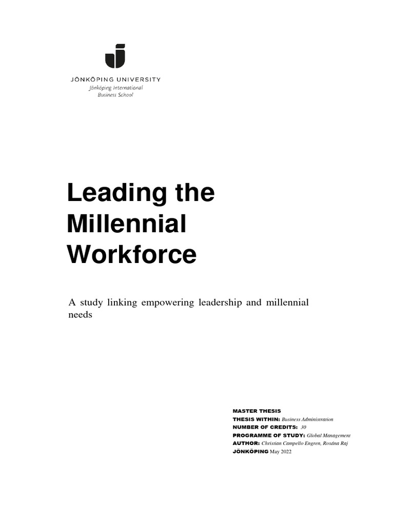 Leading The Millenial Workforce | PDF | Leadership | Empowerment