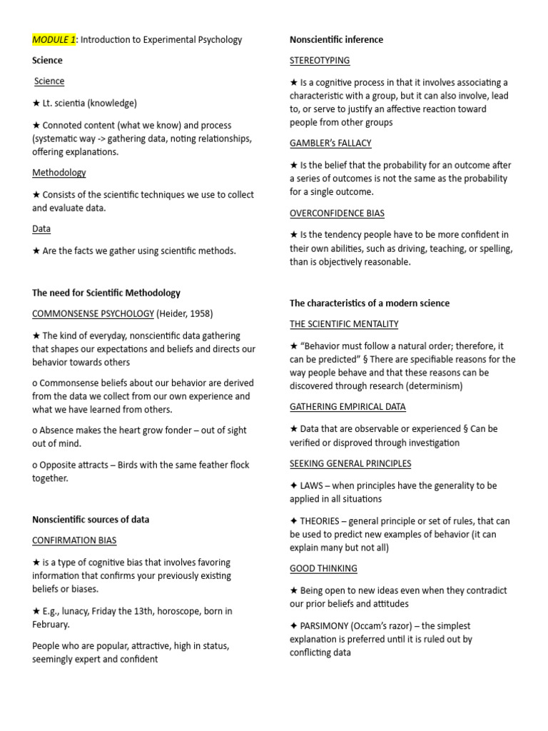 Introduction to Experimental Psychology | PDF | Experiment | Validity ...